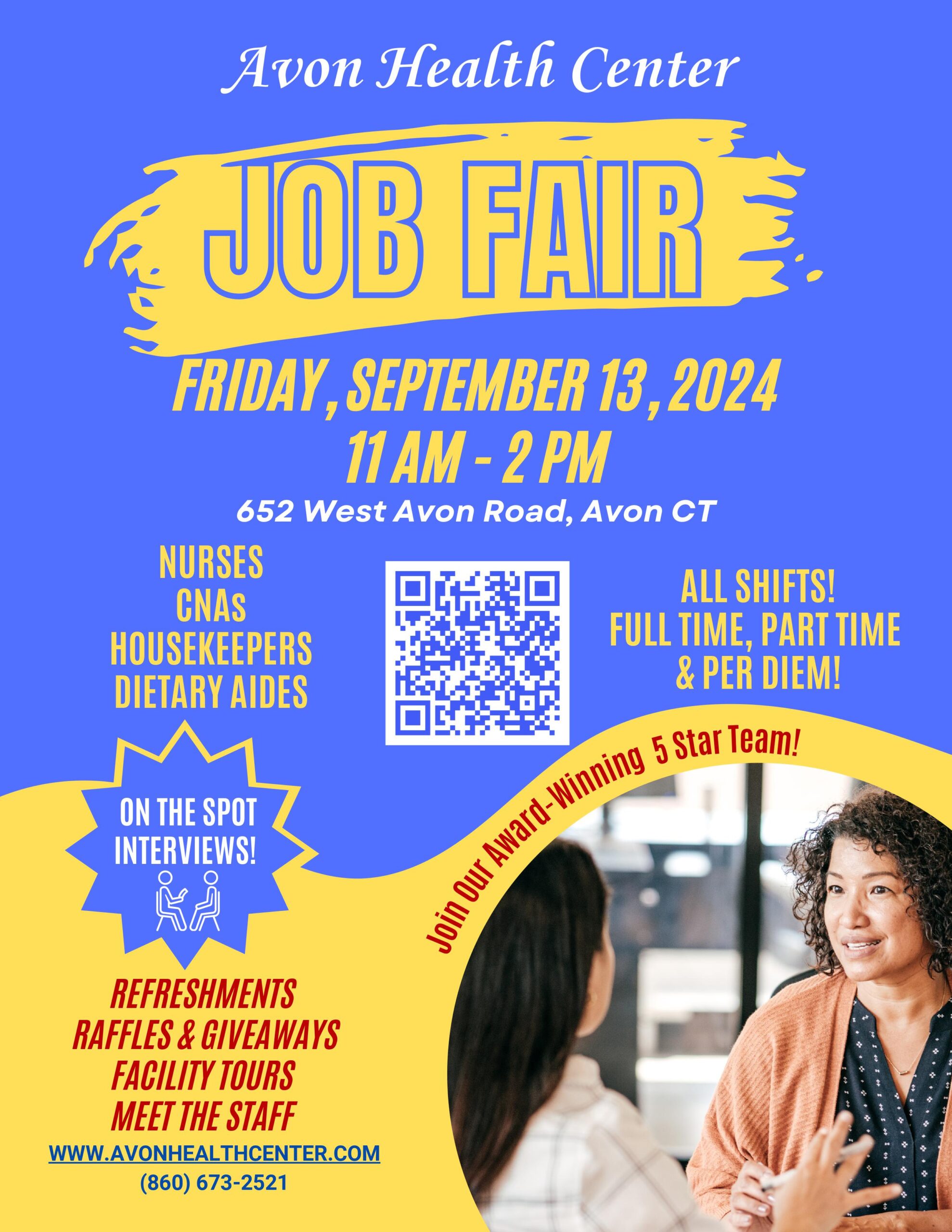 Attend Our Job Fair - Avon Health Center